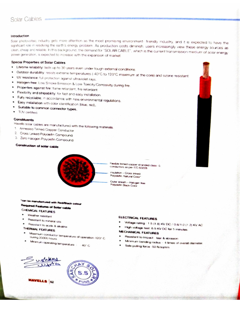 Cable Datasheet | PDF