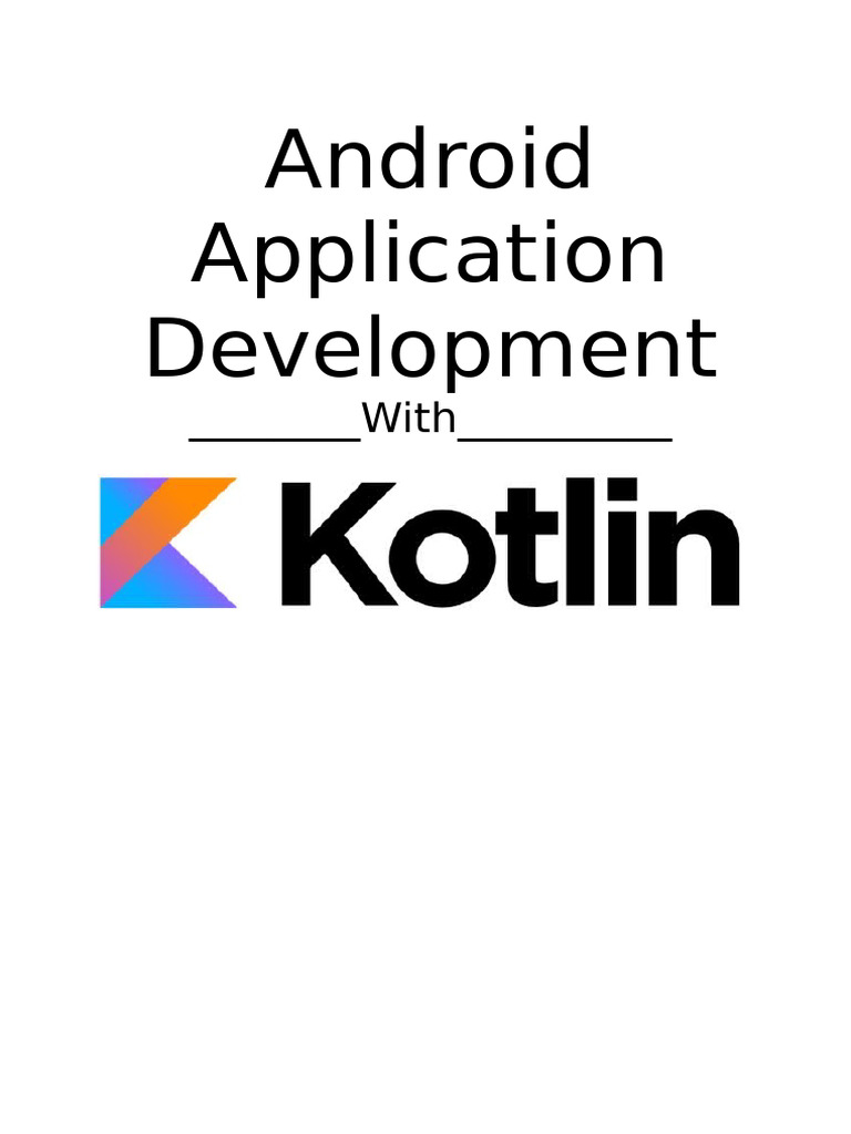 Android With Kotlin | PDF