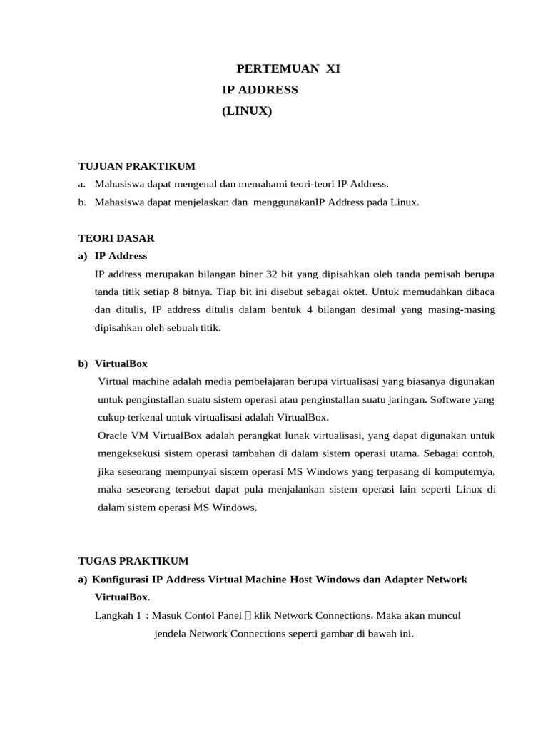 Pertemuan Xi Ip Address | PDF
