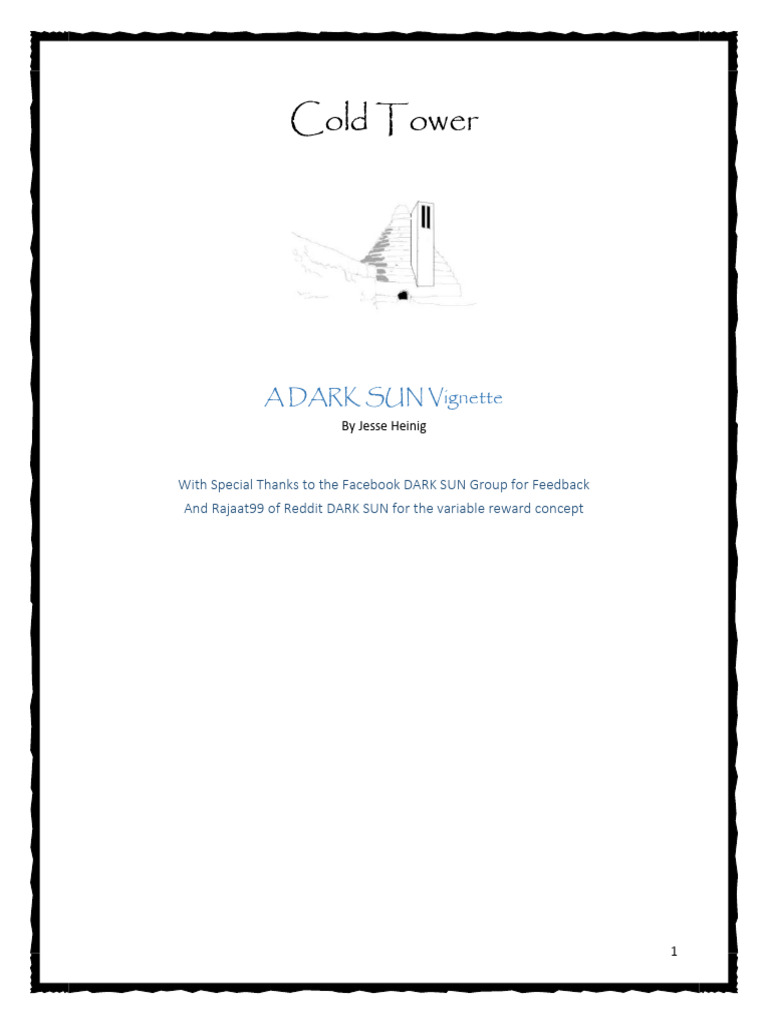 Cold Tower (3.5e) | PDF