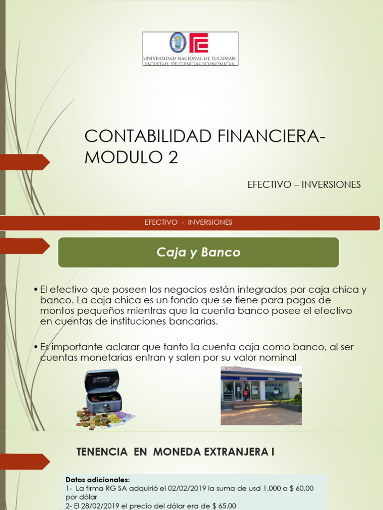 MODULO 2 - VI CAJA - BANCO - INVERSIONES 2023 | PDF