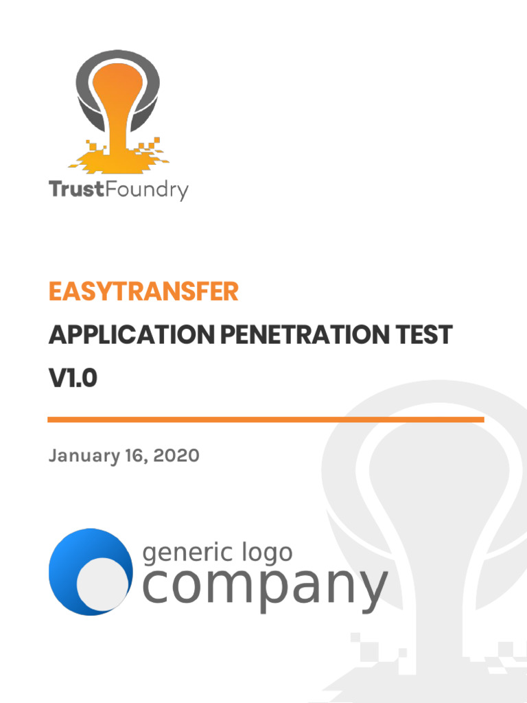 TrustFoundry - Sample - Application Penetration Test - V1.0 | PDF