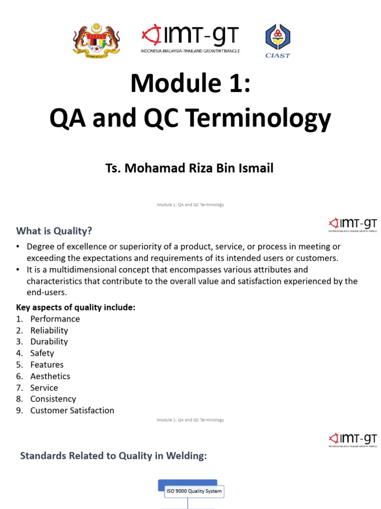 QA Dan QC TERMINOLOGY | PDF | Quality Assurance | Technology & Engineering