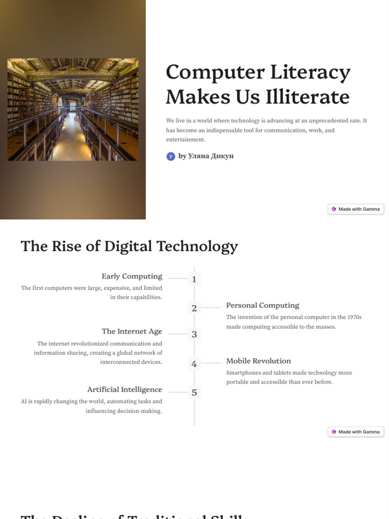 Computer Literacy Makes Us Illiterate | PDF | Literacy | Creativity