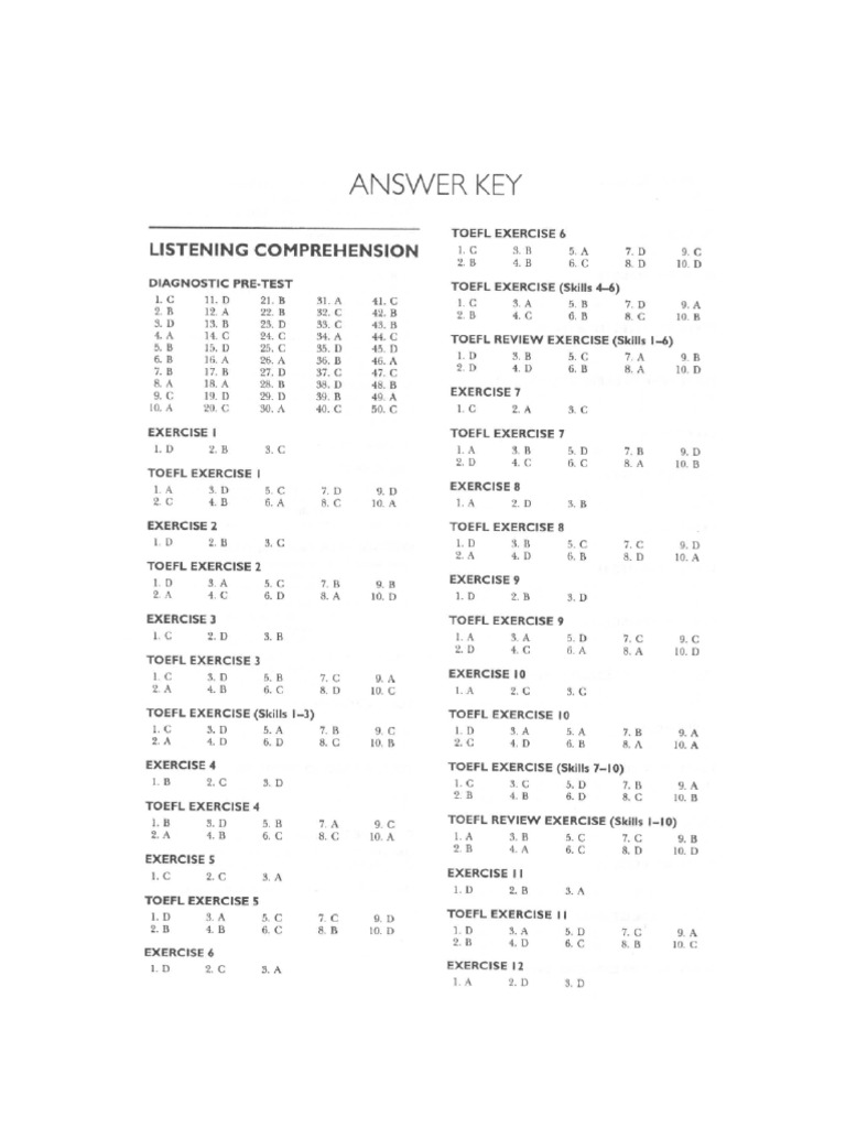 Listening Part A Answers and Transcripts | PDF