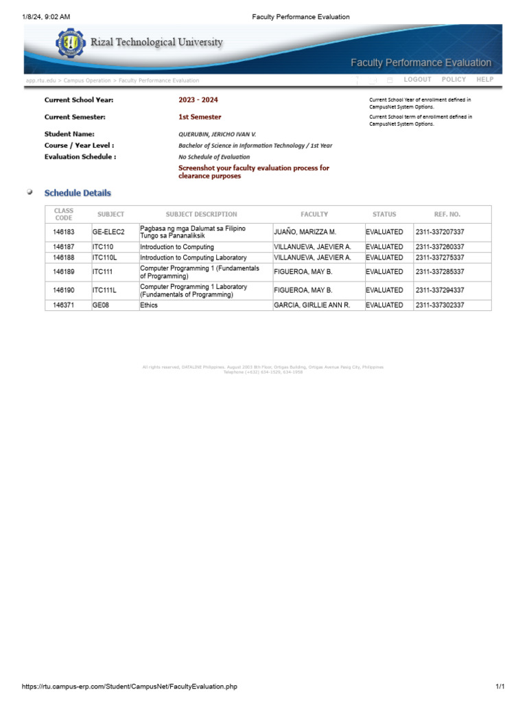 Faculty Performance Evaluation | PDF