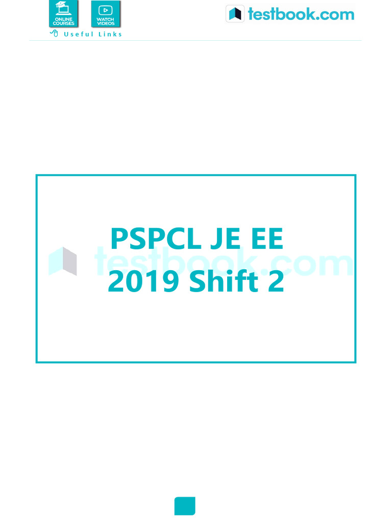 PSPCL Je Ee 2019 Shift 2 Redacted Adf3a2d4 | PDF