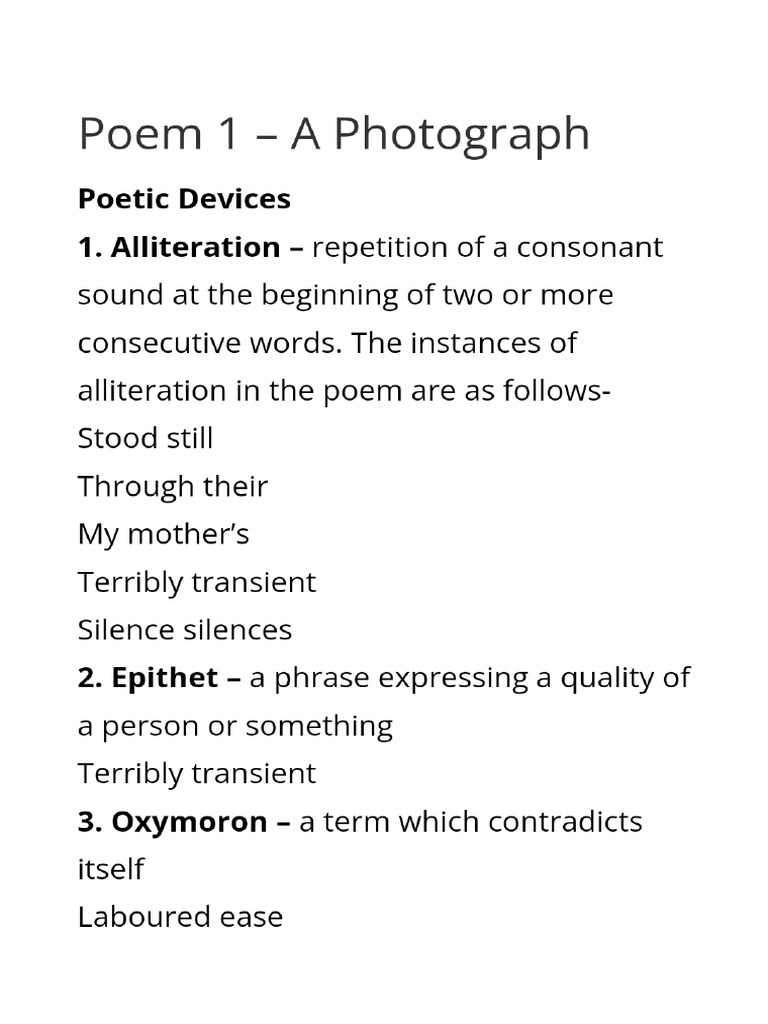 A Photograph Notes PDF | PDF