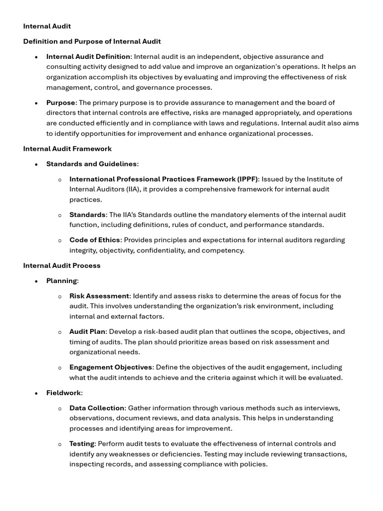 INTERNAL AUDIT | PDF