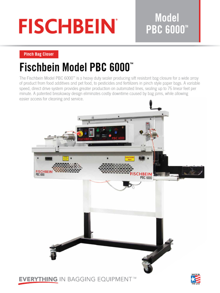 Fischbein Model PBC 6000 PDF | PDF