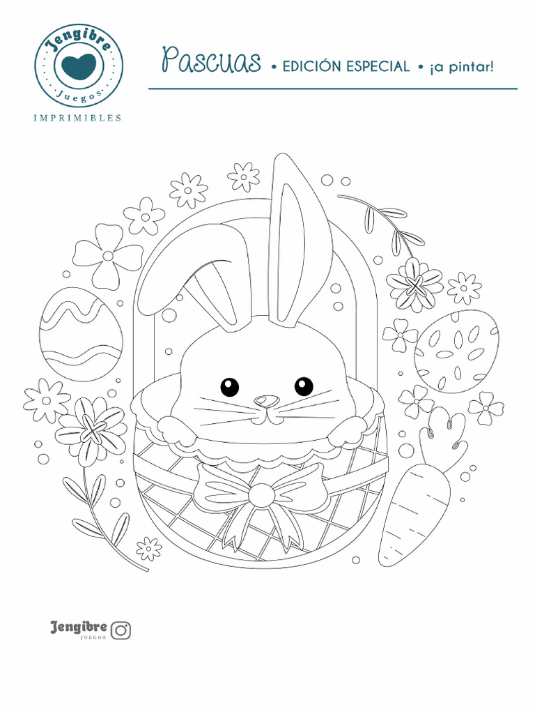 Laminas para pintar - Especial Pascuas - OBSEQUIO de Jengibre Juegos | PDF