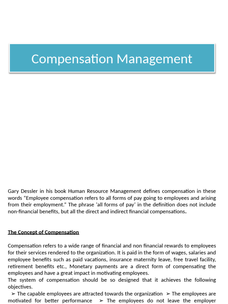 Compensation Management | PDF