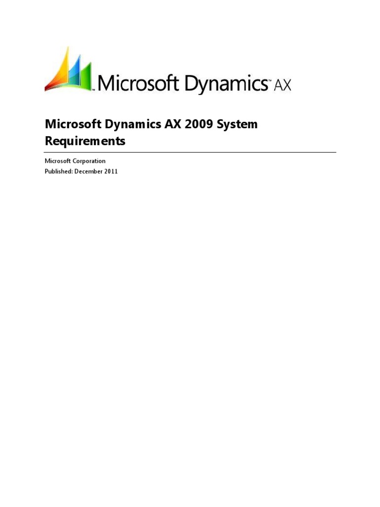 Ax 2009 System Requirements | PDF