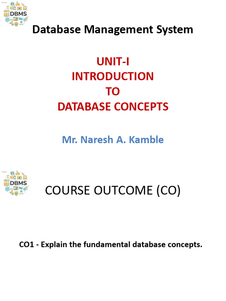 Chapter-I Introduction To DB Concepts | PDF