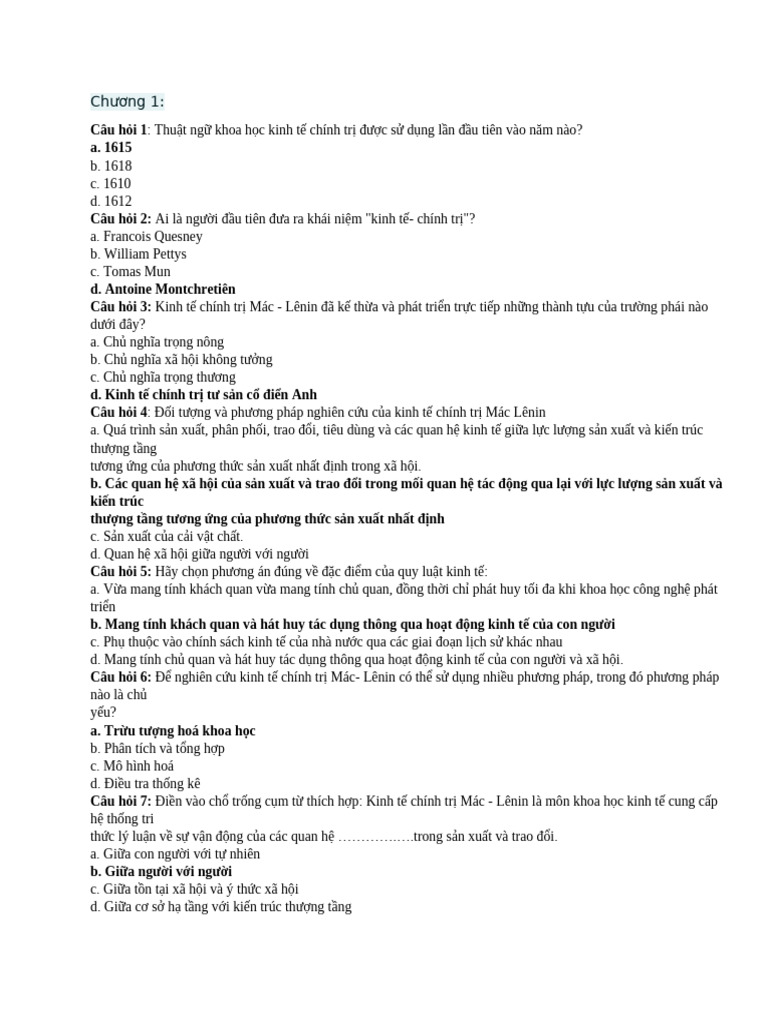 KTCT_MLN_6_chuong | PDF