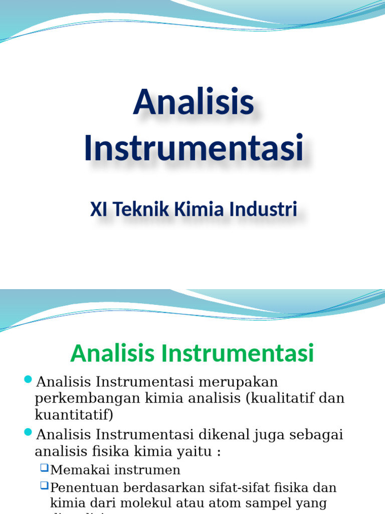 Dasar Analisis Instrumentasi | PDF