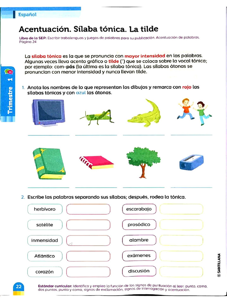 La Tilde - Sílaba Tónica - Acentuación - Familias de Palabras - Siglas ...