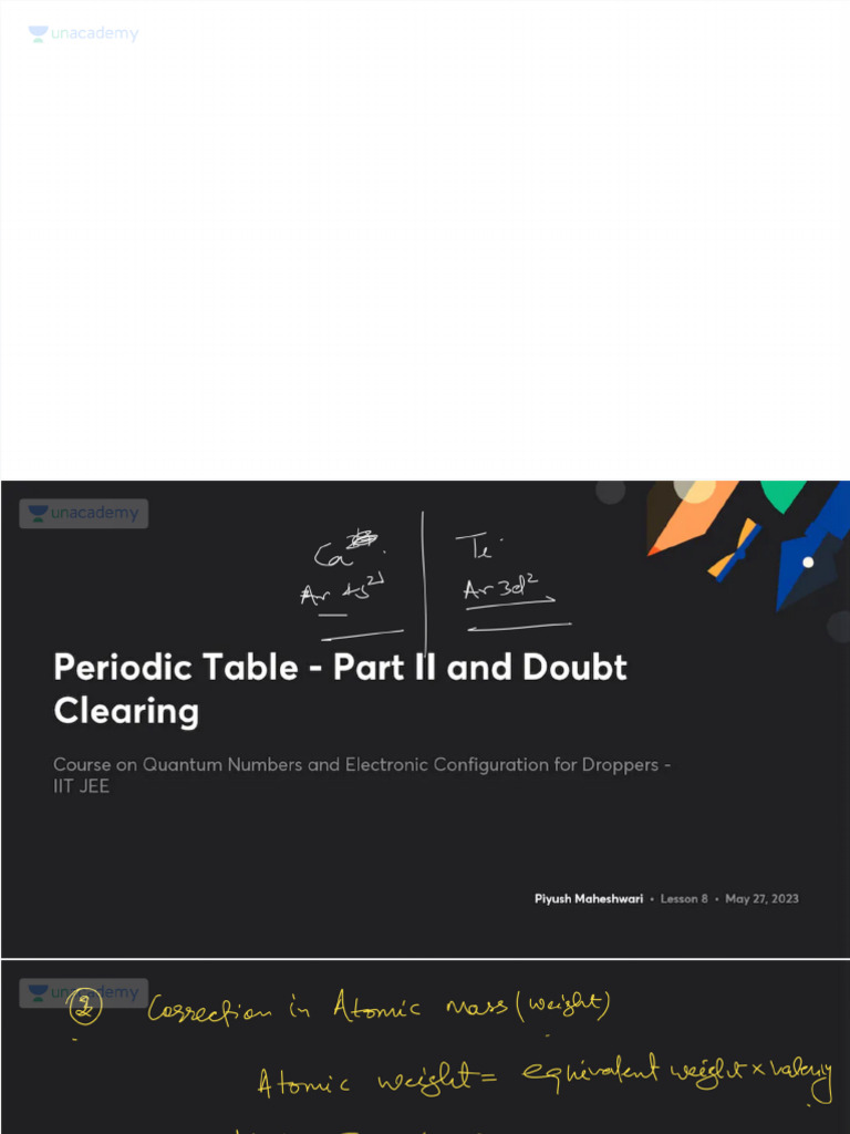 Periodic Table Part II and Doubt Clearing With Anno | PDF