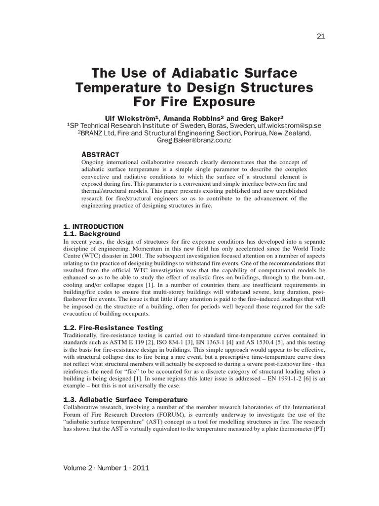 The Use of Adiabatic Surface Temperature To Design Structures | PDF