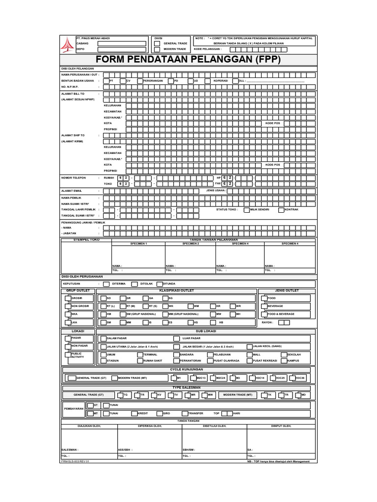 Form Toko Baru | PDF