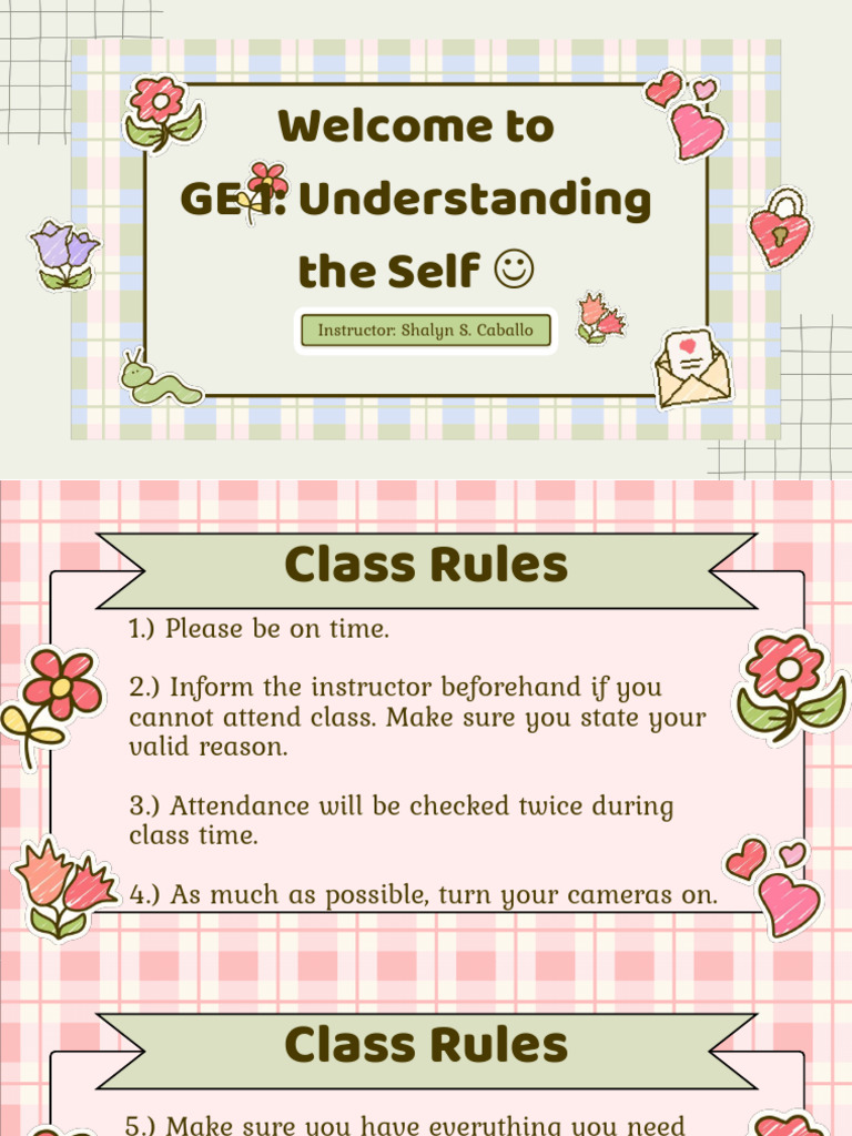 GE 1 LESSON 1 Basic Concepts of Self | PDF