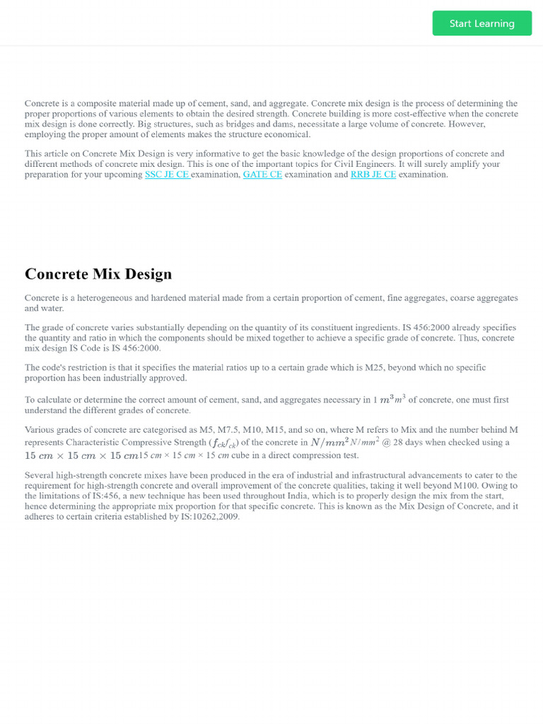 62 - Concrete Mix Design - Know Different Methods and Process Here ...