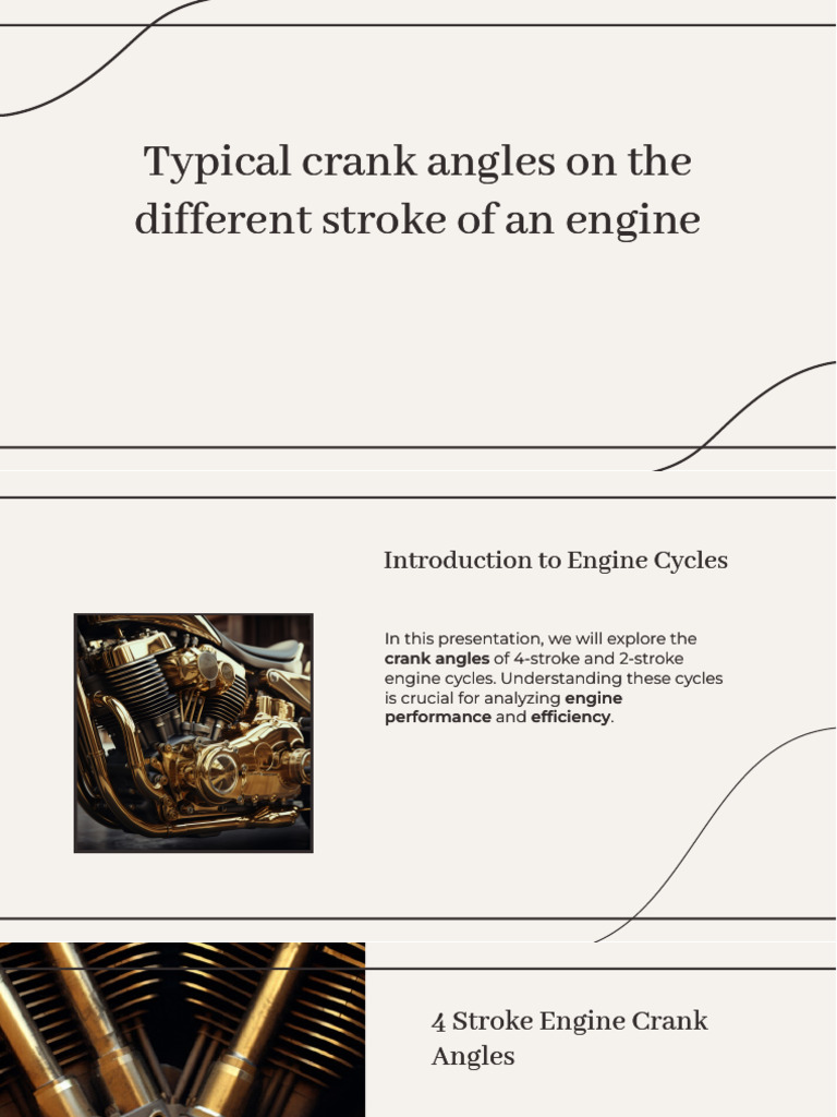 Typical Crank Angles of an Engine | PDF