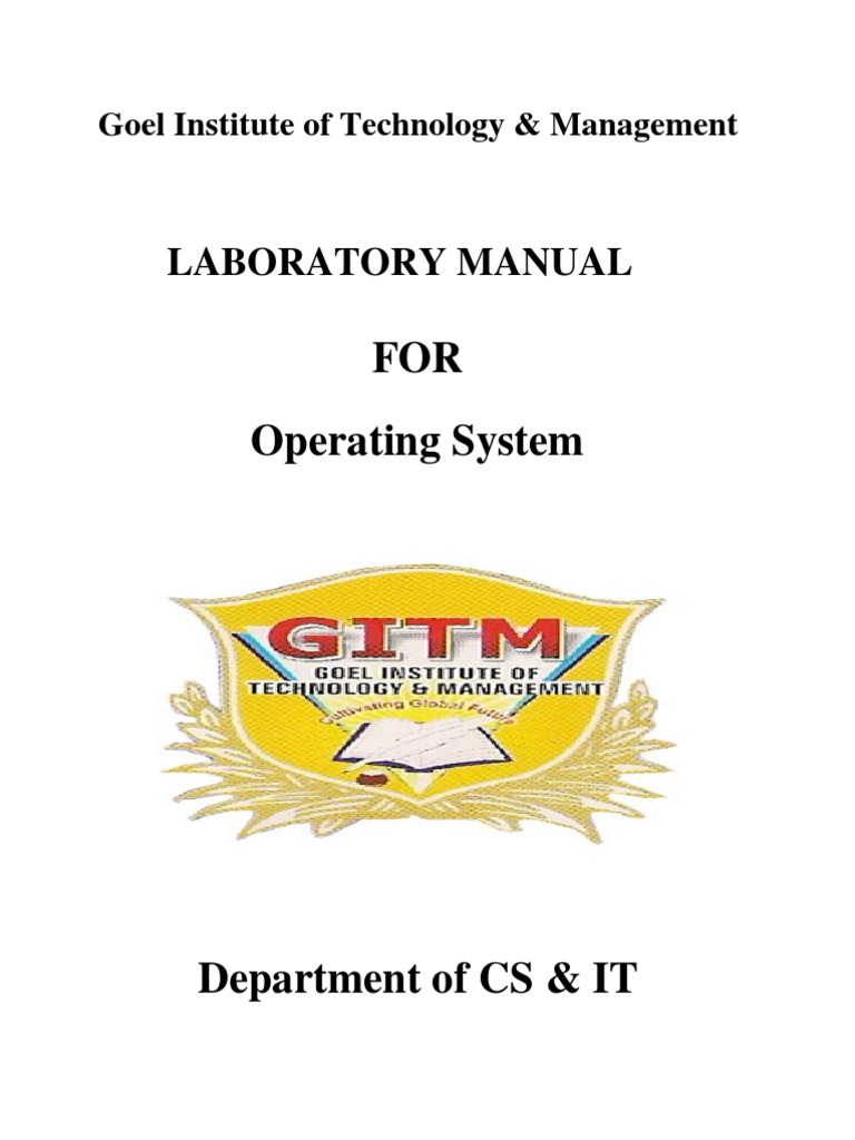 FOR Operating System: Laboratory Manual | PDF