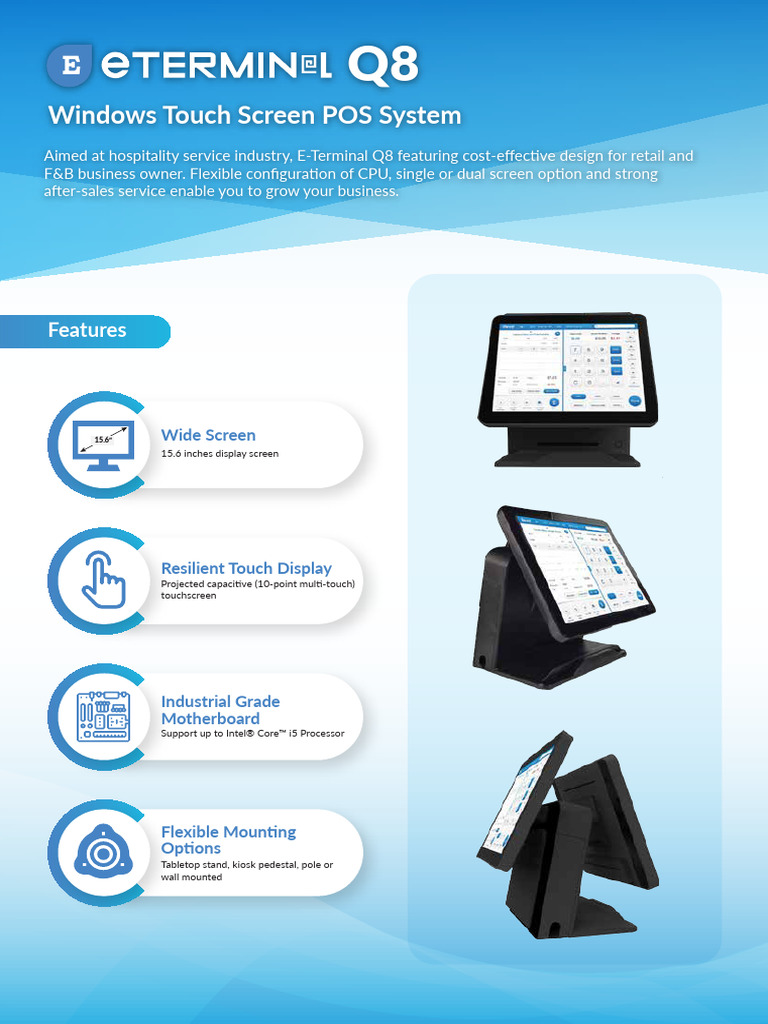 E Terminal POS Q8 | PDF