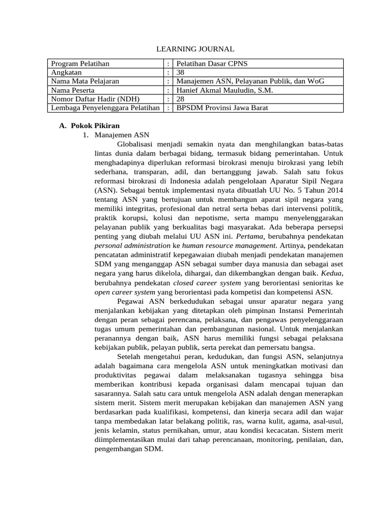 Learning Journal | PDF