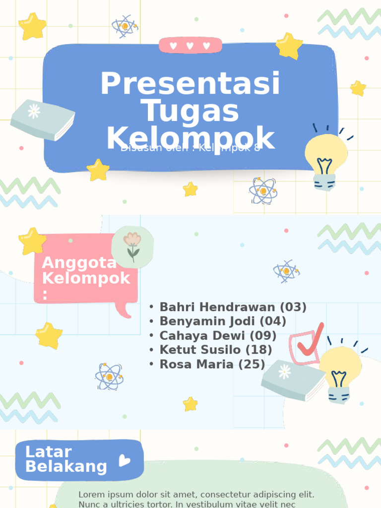Penuh Warna Ceria Lucu Presentasi Tugas Kelompok - 20240910 - 005949 - 0000 | PDF