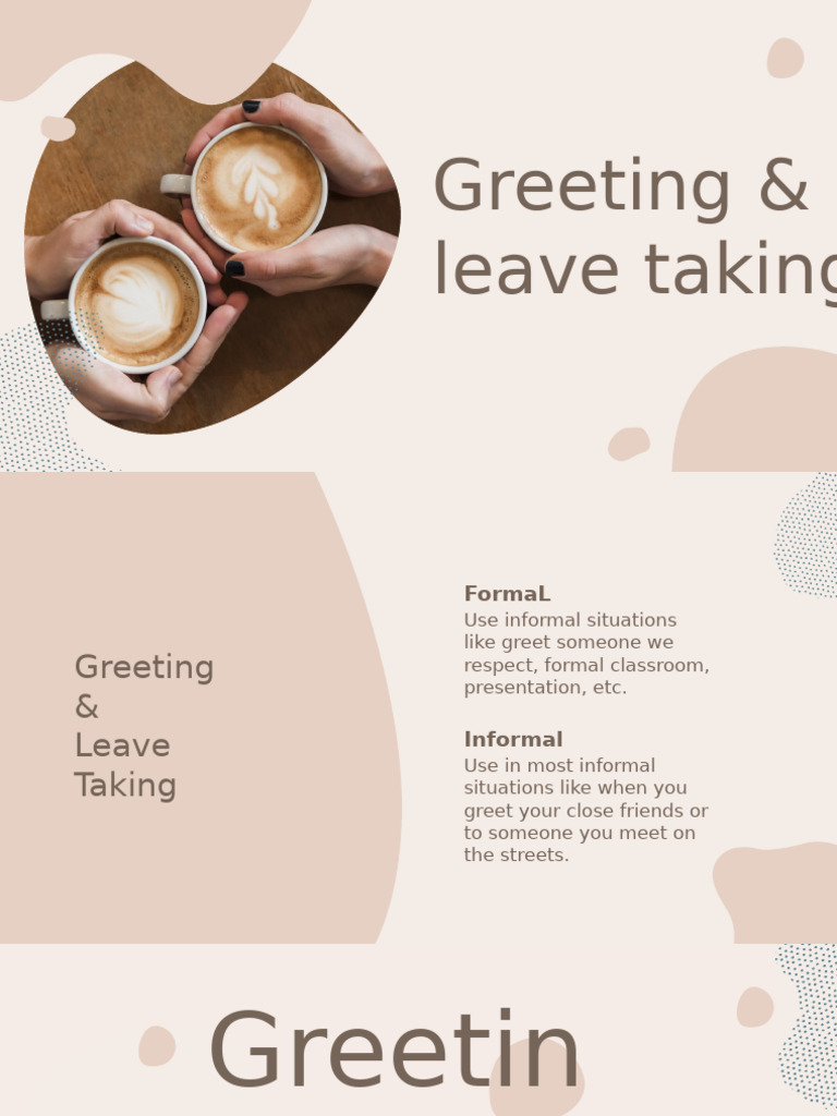 Conversation Greeting and Leave Taking | PDF