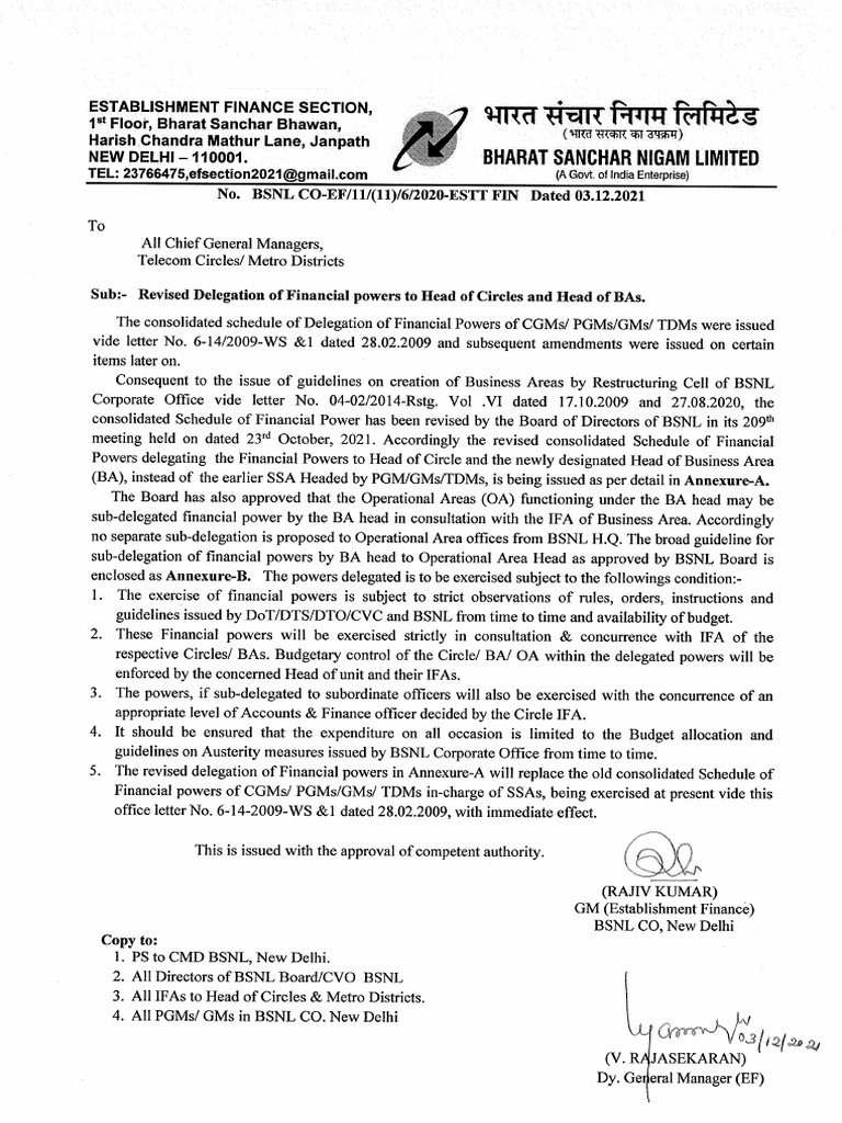 Delegation of Financial Power | PDF