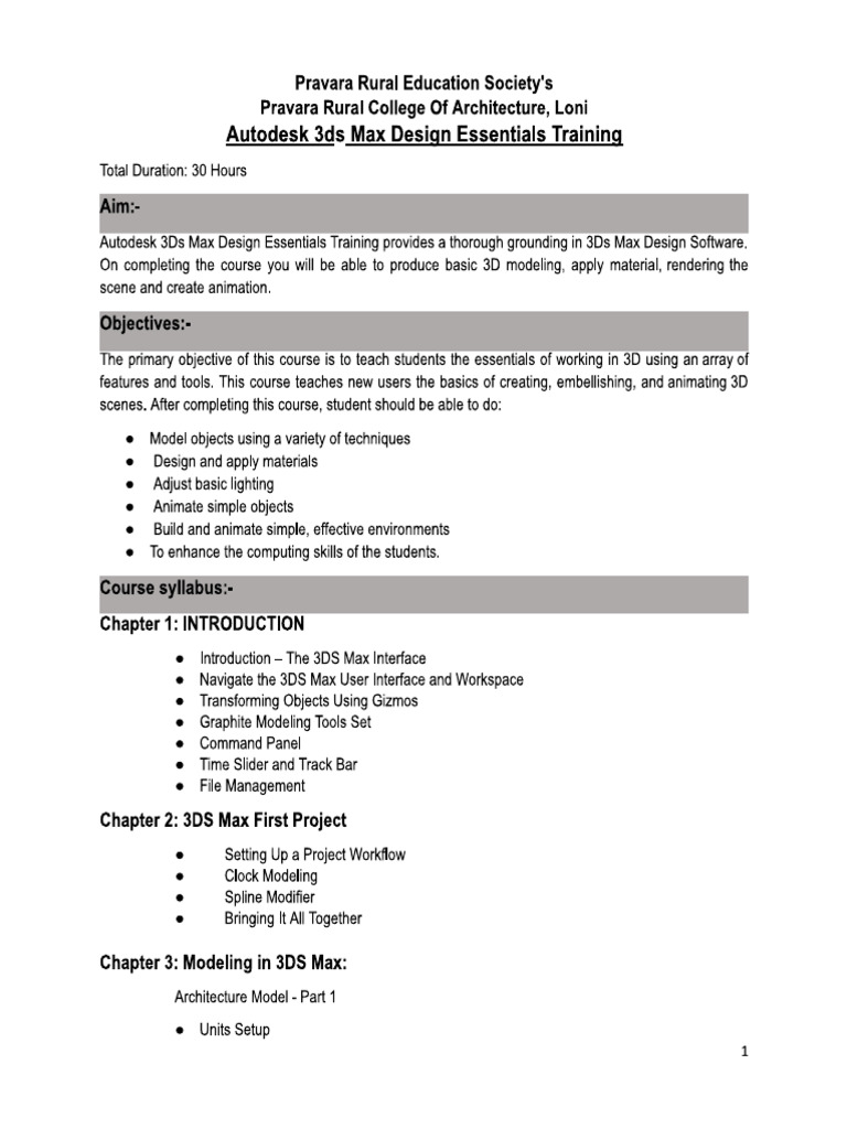 Autodesk 3d Max | PDF