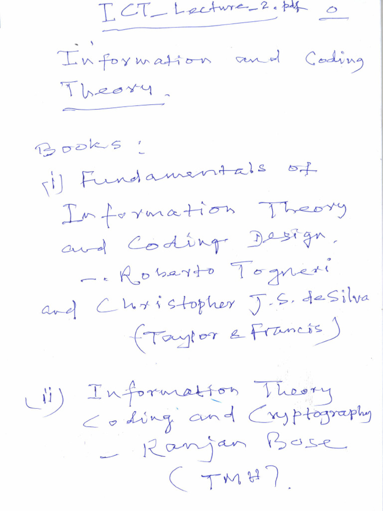 2 - ITC Lect 2 | PDF 2 - ITC Lect 2 | PDF