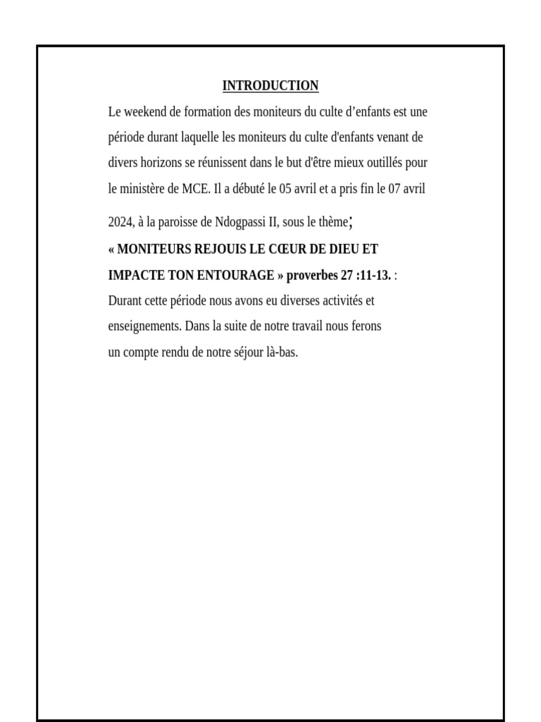 Exemple de Rapport | PDF