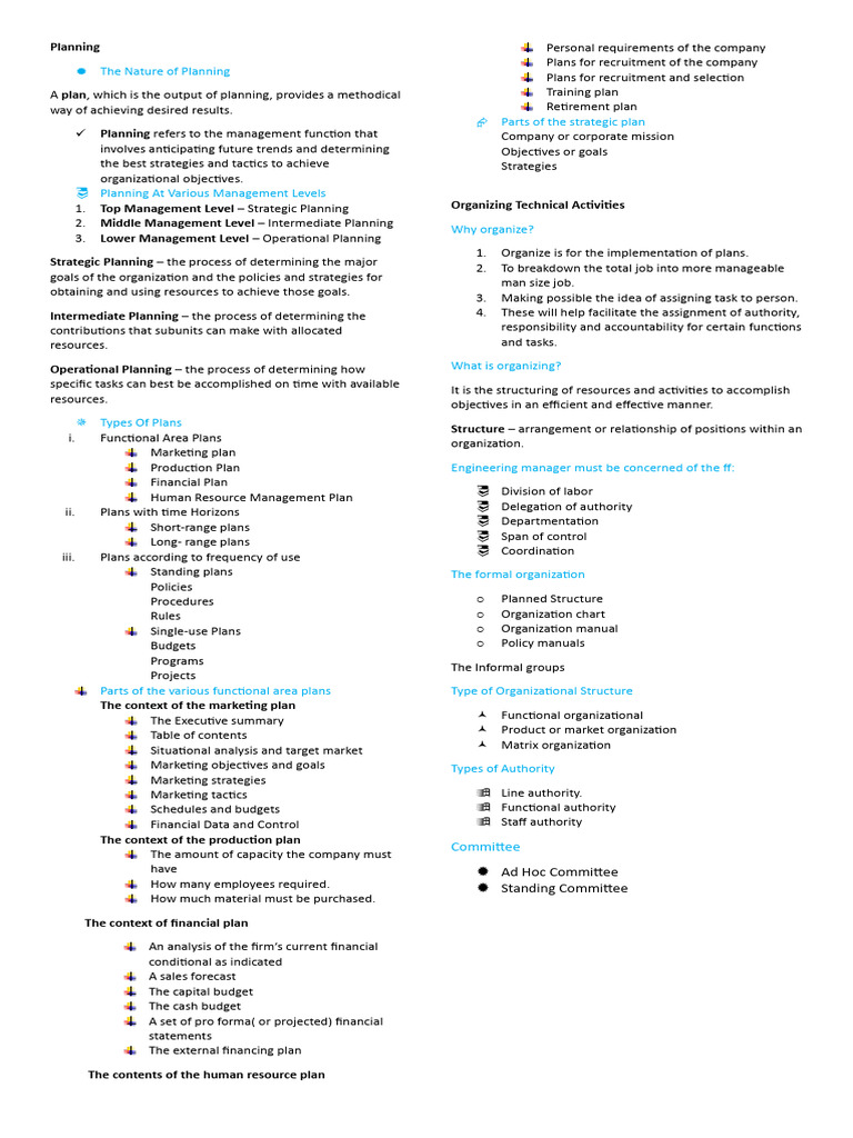 EM Reviewer Chapter 3-4 | PDF | Goal | Strategic Planning