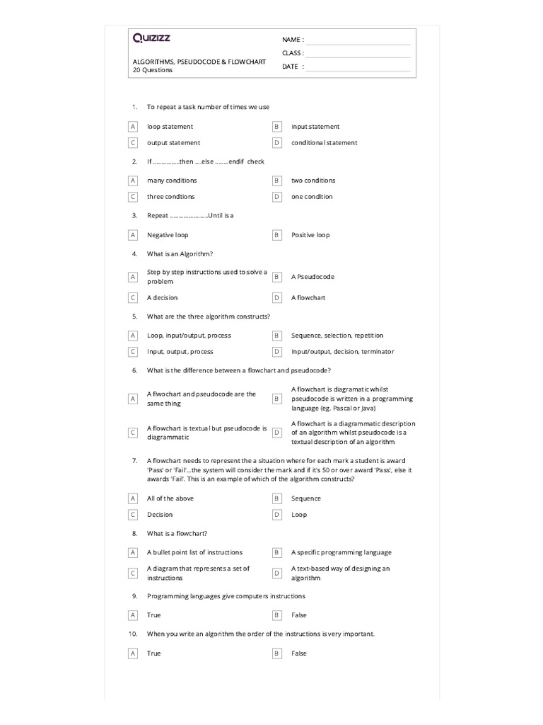 Algorithms, Pseudocode & Flowchart | PDF