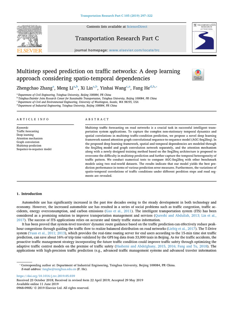 Multistep Speed Prediction On Traffic Networks Pdf