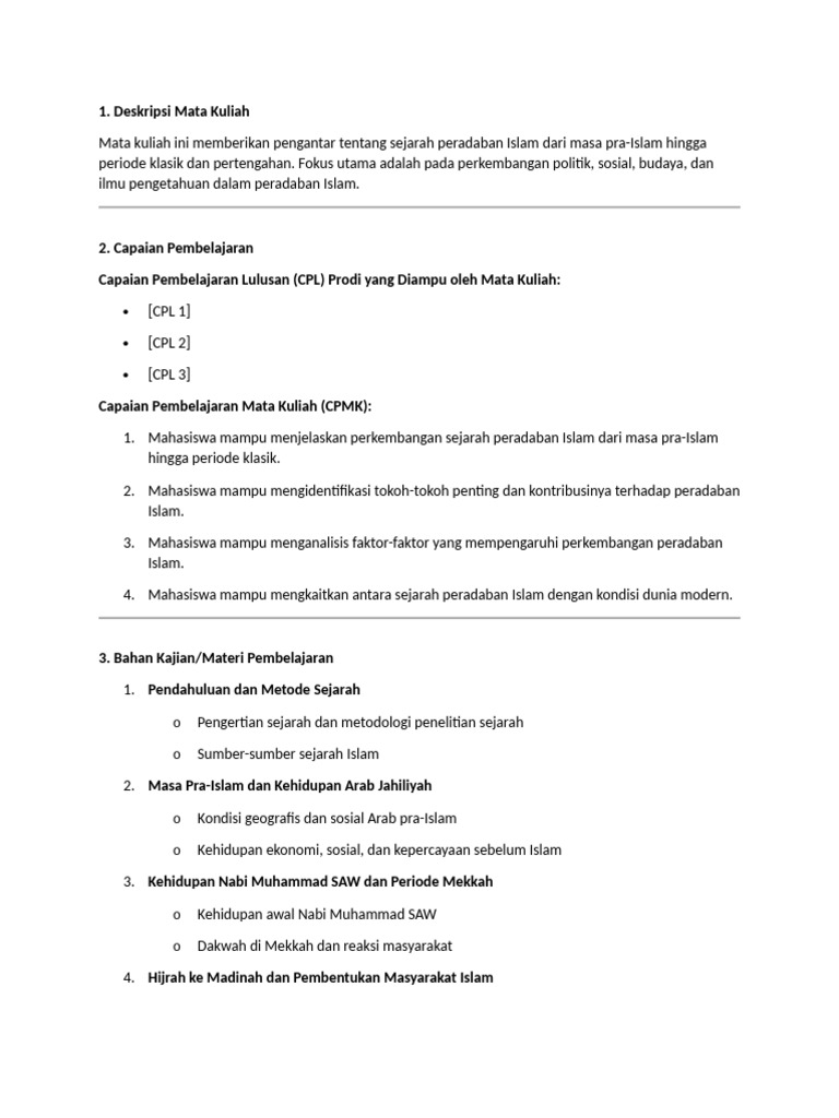 Kerangka RPS Spi | PDF