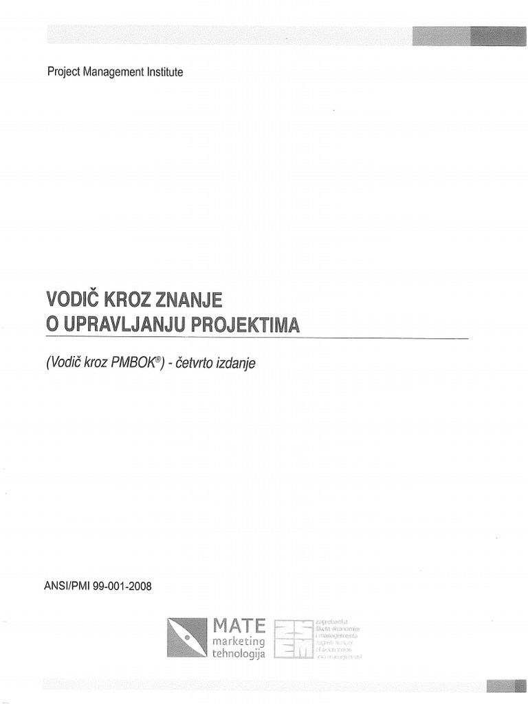 Vodic Kroz Znanje o Upravljanju Projektima | PDF