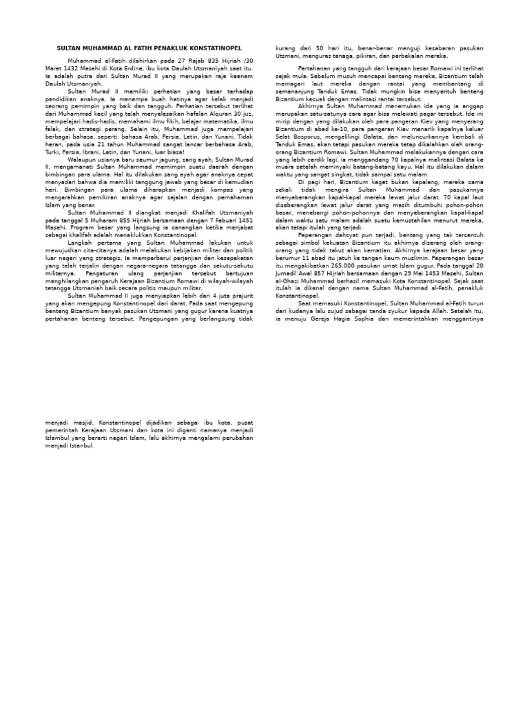06 Sultan Muhammad Al Fatih | PDF