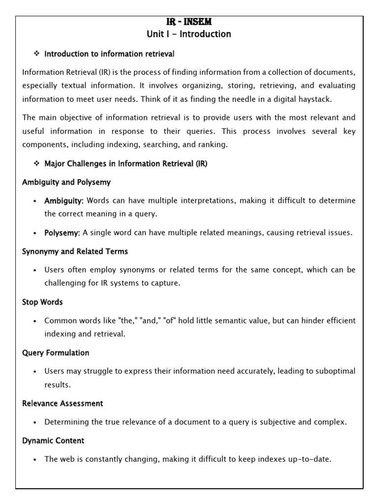 Information Retrieval - Insem | PDF