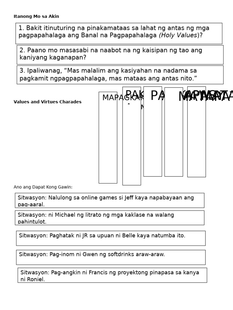 Day 1 and Day 2 Activities For Printing | PDF