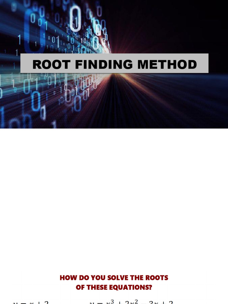 COSC110 - LEC 2 - Root Finding Method | PDF