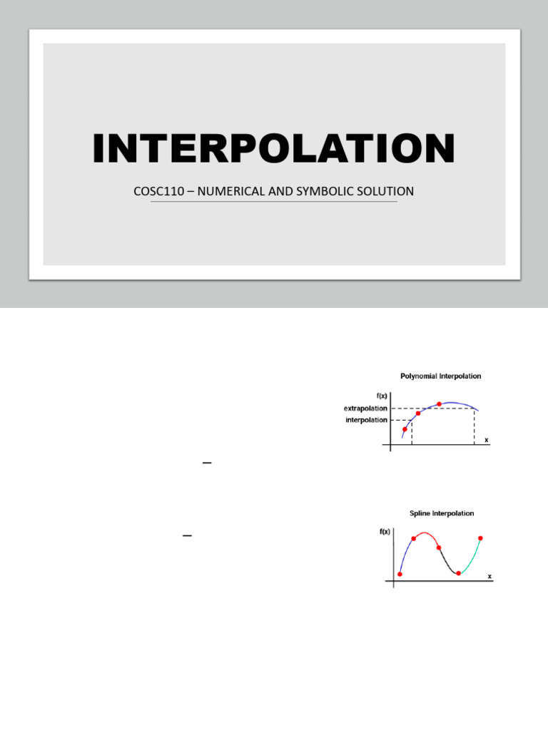 Polynomial Interpolation | PDF