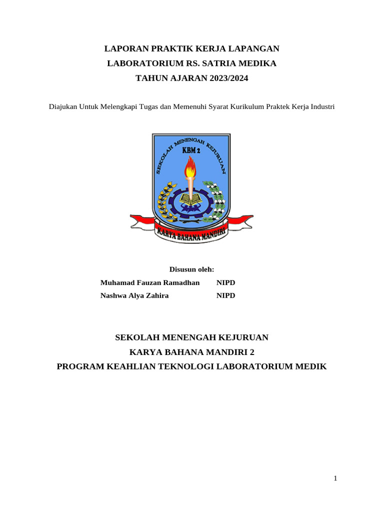 Laporan Praktek Kerja Lapangan-1 | PDF