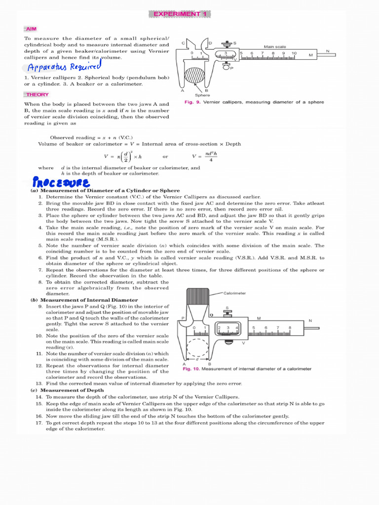 Class 11 Physics Practical | PDF
