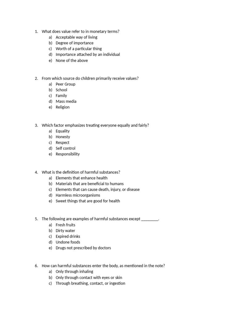 Exam Questions Social Studies Grade 8 | PDF | Family | Marriage