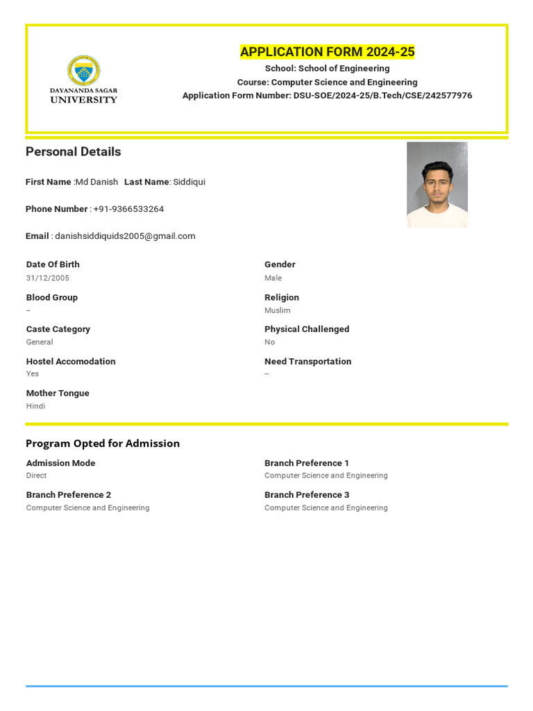Application PDF File - Application Preview PDF | PDF